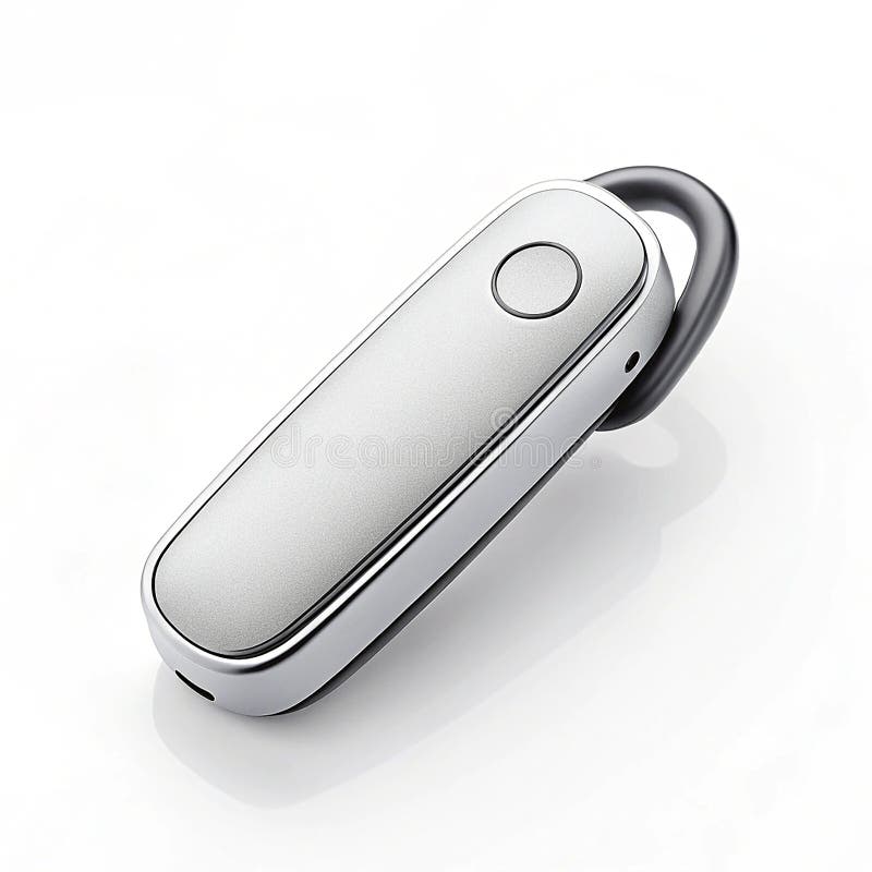 Bluetooth Earpiece on White Background Stock Illustration ...