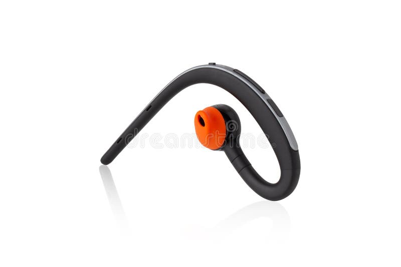 Bluetooth Headset on a White Background. Stock Image - Image of ...
