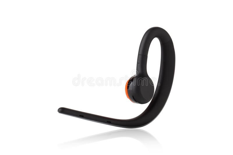 Bluetooth Headset on a White Background. Stock Image - Image of headset ...