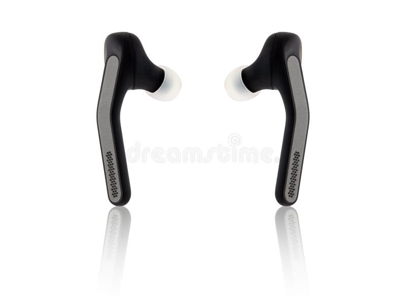 Bluetooth Headset on a White Background. Stock Image - Image of ...
