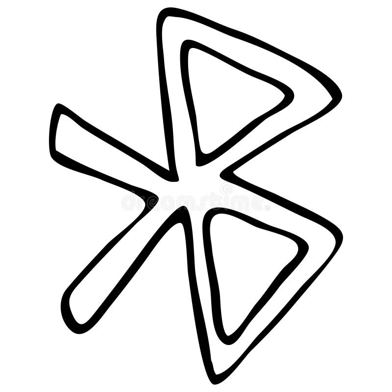 Bluetooth Icon, Doodle Style Vector Element, Coloring Book Editorial ...