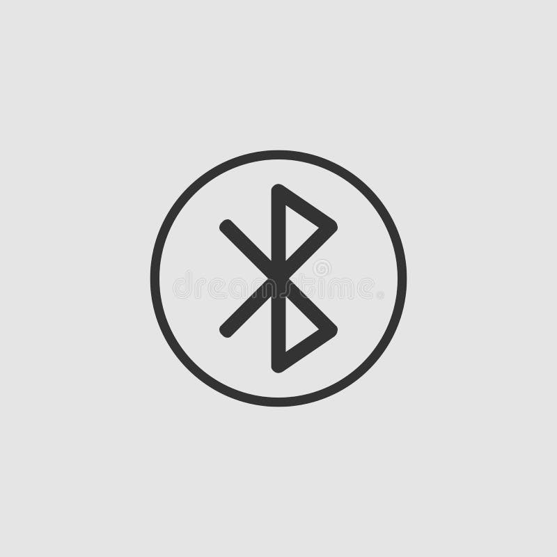 Bluetooth Black Icon Symbol Isolated On White Background Editorial ...