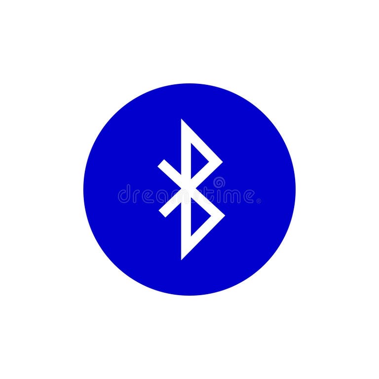 Bluetooth Icon, Vector Isolated Connection Sign on Circle Button ...