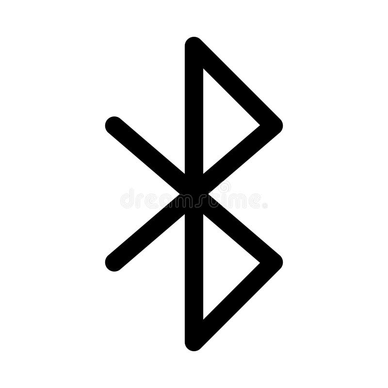 Bluetooth Icon Line Isolated on White Background. Black Flat Thin Icon ...