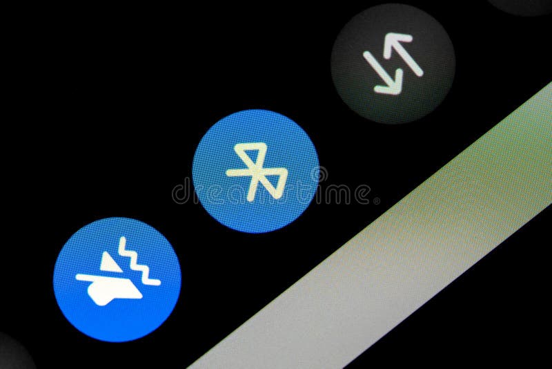 Bluetooth Icon on a Mobile Device Smartphone Tablet Screen Display, BT ...