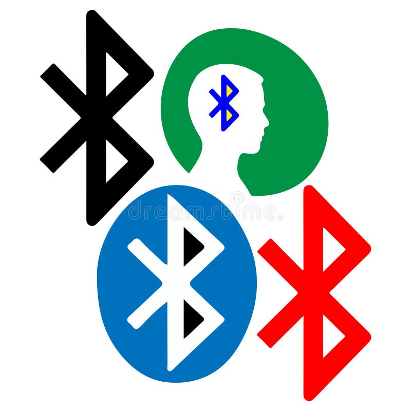 Bluetooth icon set stock vector. Illustration of portable - 340244552