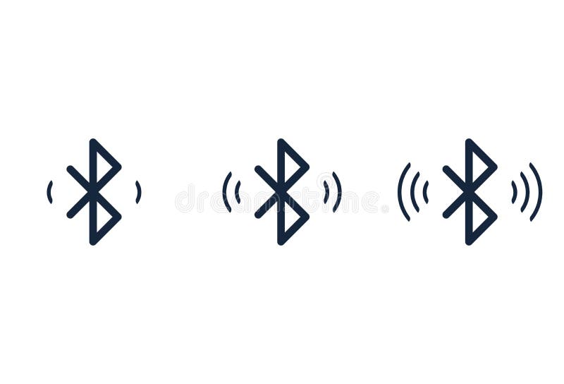 Bluetooth Icon Set. Vector Image in Flat Style on White Background ...