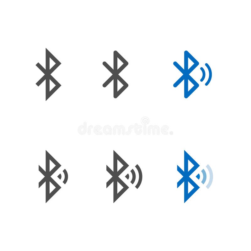 Bluetooth Icon Set, Vector Isolated Connection Sign, Wireless ...