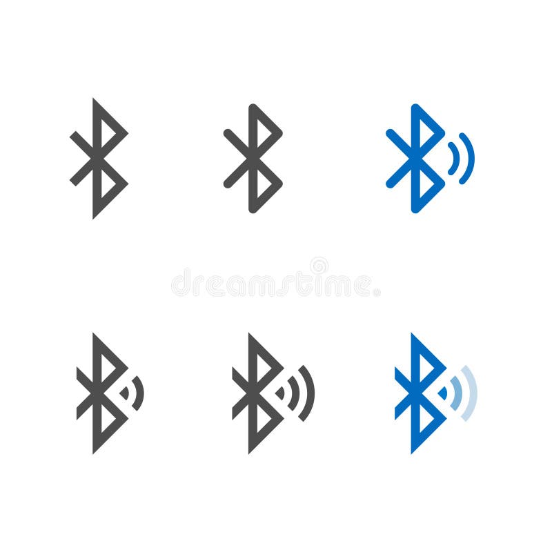 Bluetooth Icon Set, Vector Isolated Connection Sign, Wireless ...