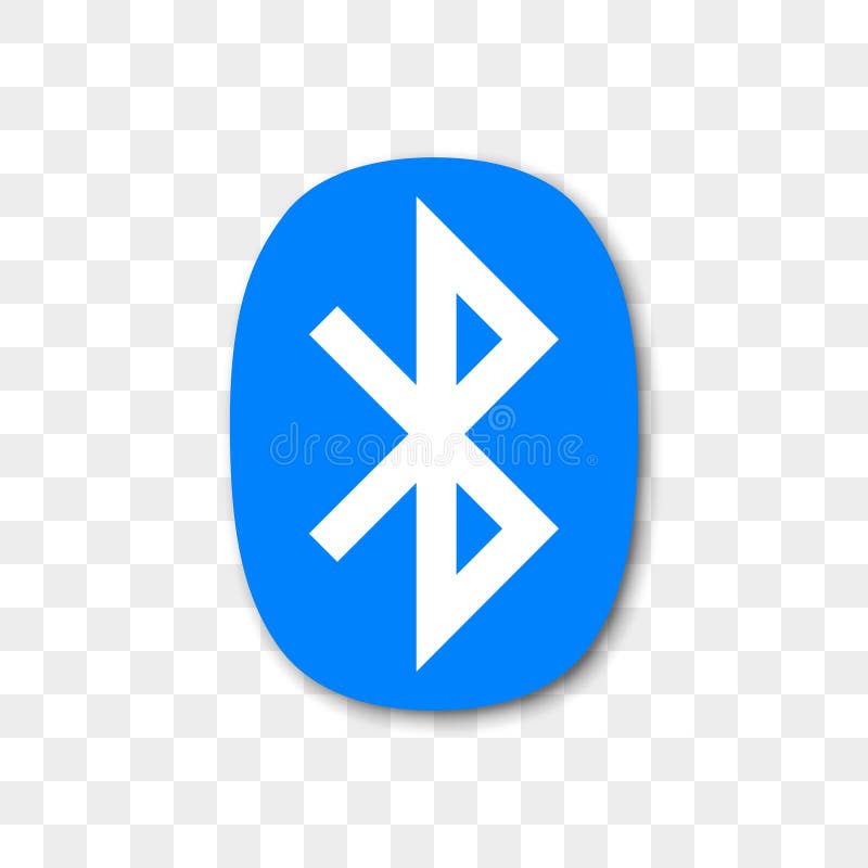 Bluetooth Icon with Shadow on a Transparent Background Editorial Image ...