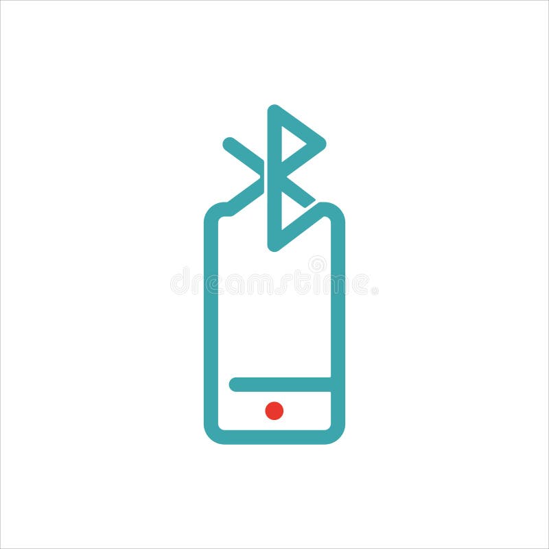 Bluetooth Icon on Smartphone Touchscreen Vector Ilustration. Stock ...