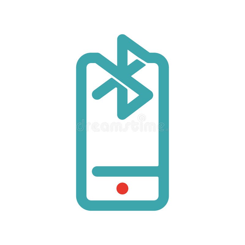 Bluetooth Icon on Smartphone Touchscreen Vector Ilustration. Editorial ...