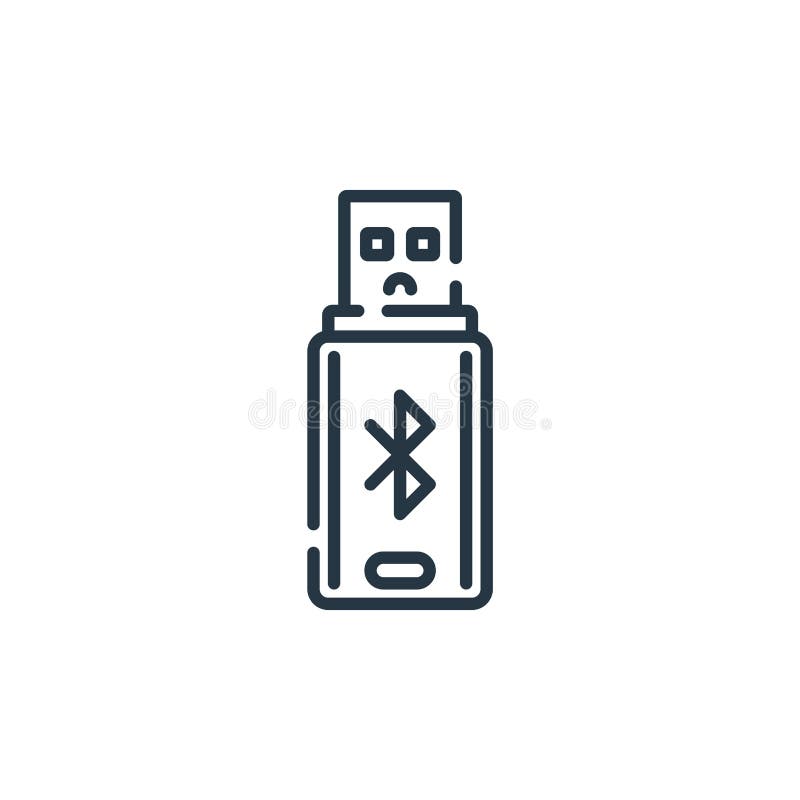 Bluetooth Icon Vector from Hardware Concept. Thin Line Illustration of ...