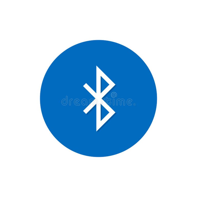 Bluetooth Icon, Vector Isolated Connection Sign on Circle Button ...