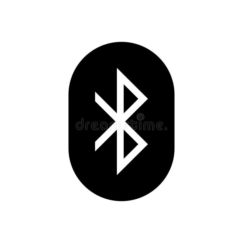 Bluetooth Icon. Vector Isolated Connection Sign on Oval Button ...