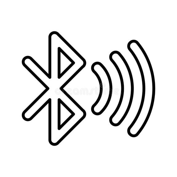 Bluetooth Icon, Bluetooth Icon with Wireless Connection Stock Vector ...