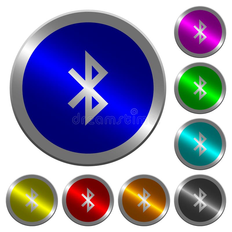 Bluetooth Luminous Coin-like Round Color Buttons Editorial Stock Image ... Bluetooth Luminous Coin-like Round Color Buttons Editorial Stock Image ...