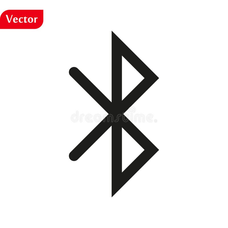 Bluetooth Logo Sign Icon in Trendy Flat Style Isolated on White ...