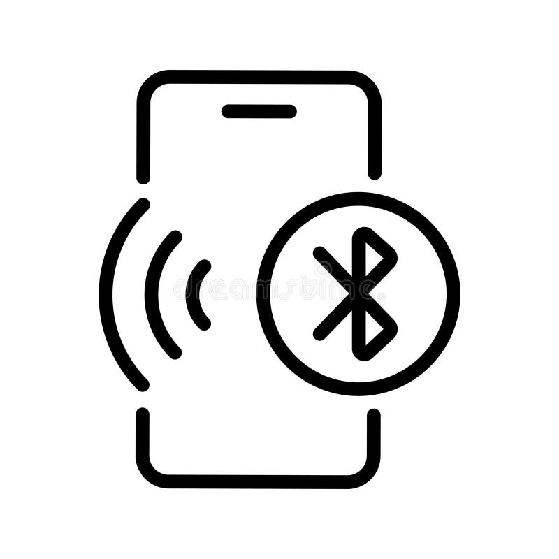 Bluetooth Outline Icon. Smartphone Vector Illustration. Bluetooth ...