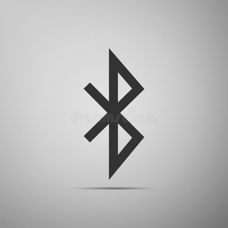 Bluetooth Sign Icon Isolated on Grey Background. Mobile Network Symbol ...