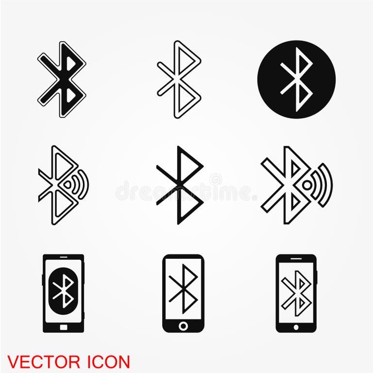Bluetooth sign icon vector editorial photo. Illustration of geometric ...