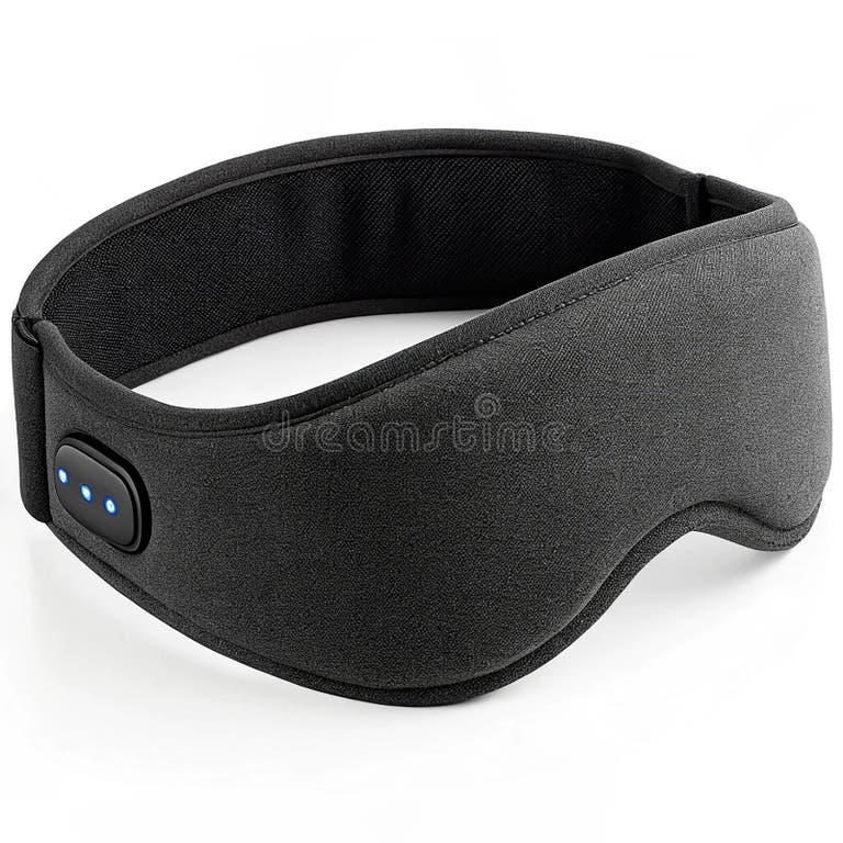 Bluetooth Sleep Mask Headset on White Background Stock Illustration ...