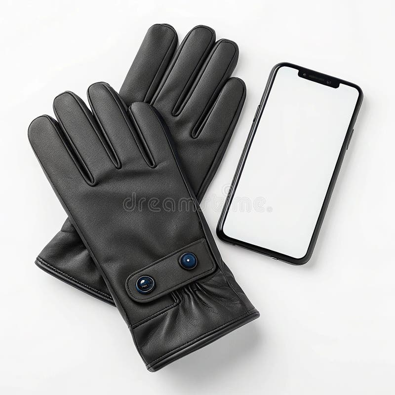 Bluetooth Smart Gloves for Remote Device Control Stock Illustration ...