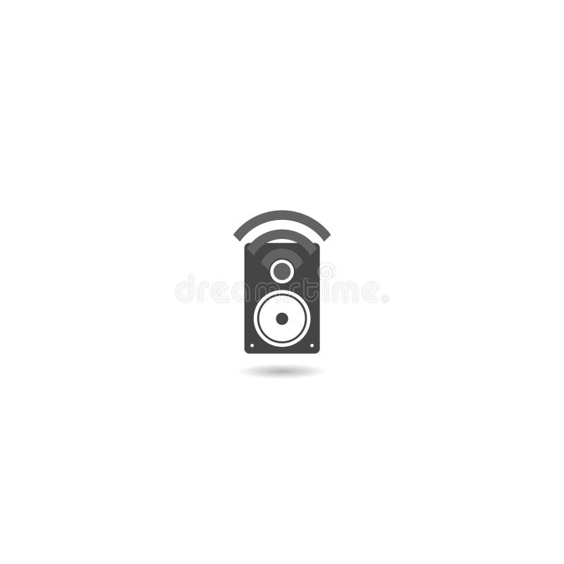 Bluetooth Speaker Icon with Shadow Stock Vector - Illustration of ...