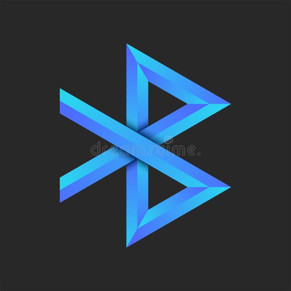 Bluetooth Symbol 3d Shape Wireless Technology Conceptual Icon Blue ...