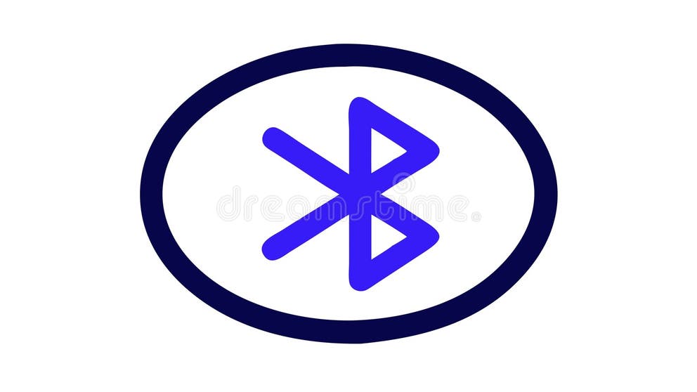 Bluetooth Symbol Icon, Representing Wireless Technology Connection ...