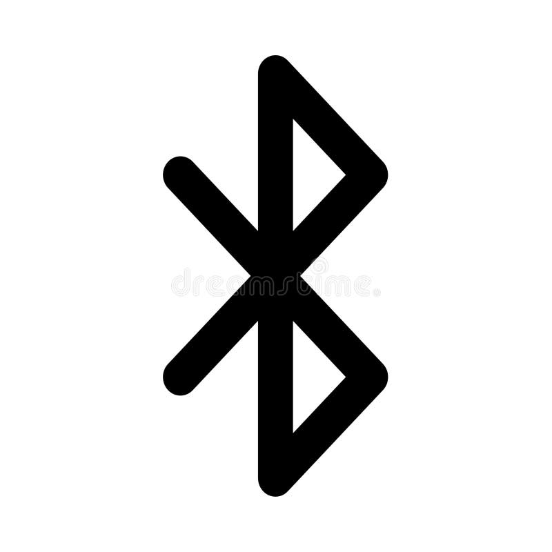 Bluetooth Symbol Isolated on White Background Editorial Image ...
