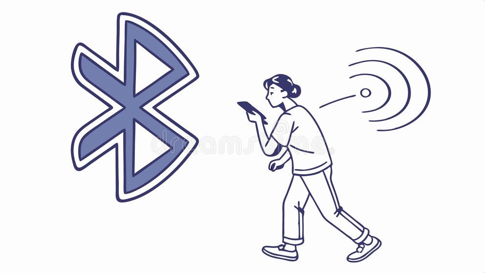 Bluetooth Symbol & Phone, Wireless Tech Design Vector Design Generative ...
