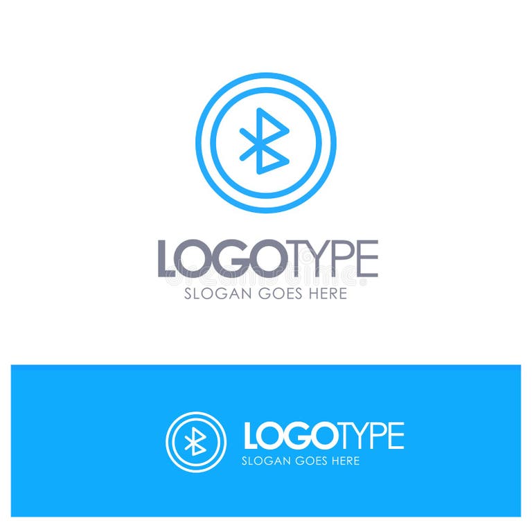 Bluetooth, Ui, User Interface Blue Outline Logo Place for Tagline ...