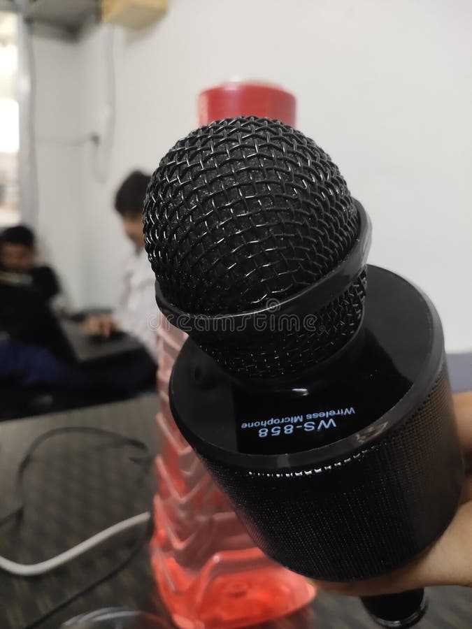 Bluetooth Wireless Karaoke Handheld Microphone. Editorial Stock Photo ...