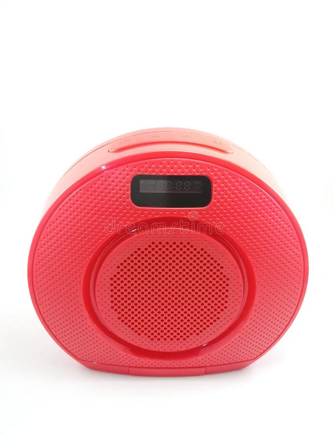 Bluetooth Wireless Speaker in Red Color Stock Image - Image of sound ...