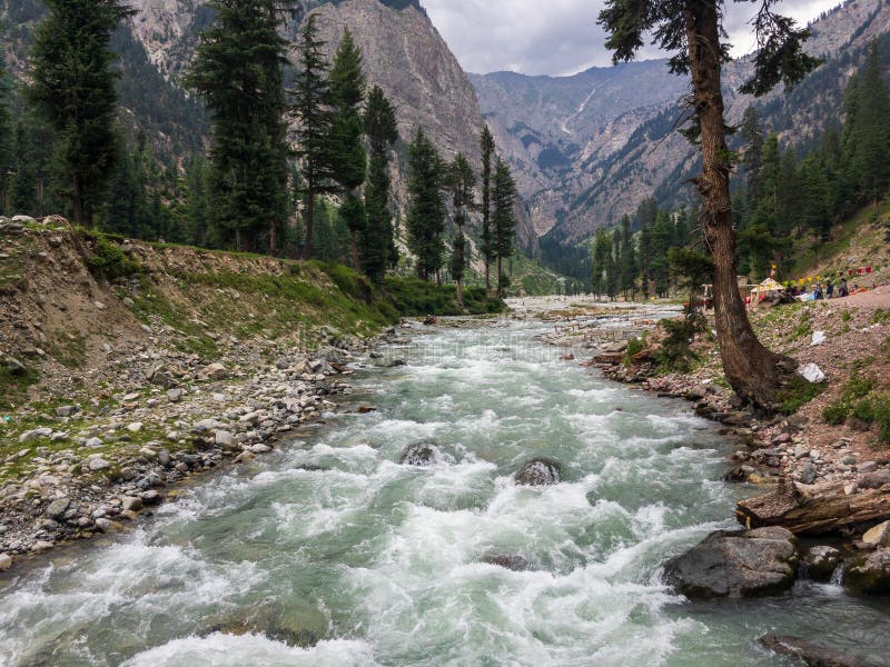 Bluewater Kalam Valley Beautiful Scenery for Wallpaper Stock Photo ...