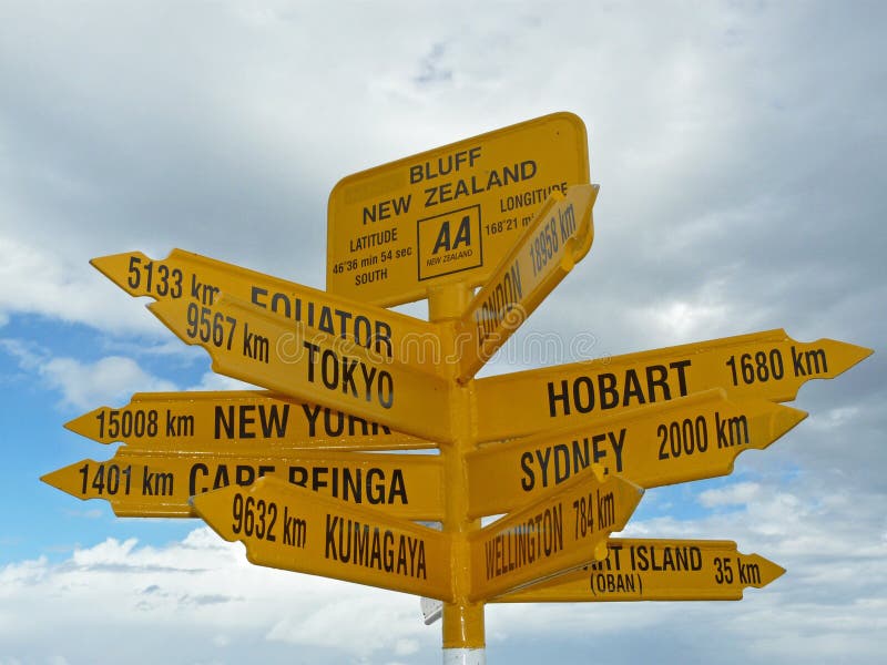 Signs Pointing Toward Cities Stock Image - Image of information ...