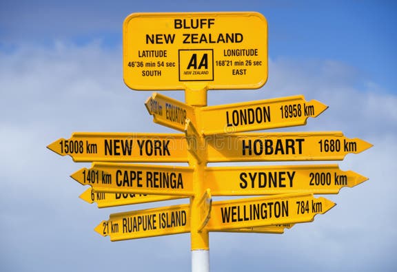 Bluff Signpost stock photo. Image of signpost, outdoors - 15891234