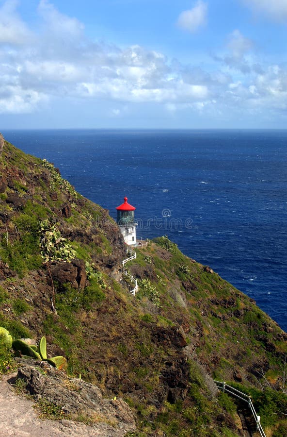 Lighthouse at Makapuu Point, Oahu Hawaii Stock Photo - Image of travel ...