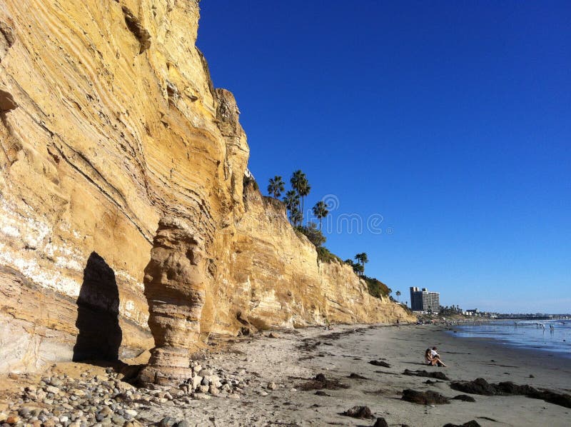 Bluffs at La Jolla stock image. Image of beach, ocean - 52568743
