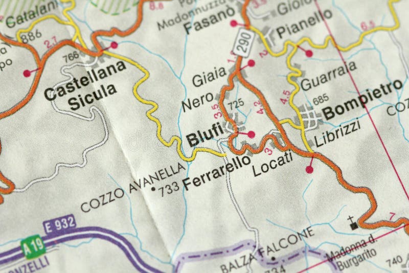 Blufi. Map stock photo. Image of international, direction - 130774994