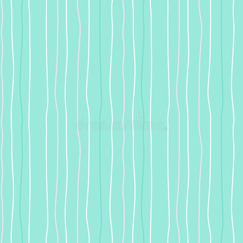 Bluish Green Color Seamless Pattern with Hand Drawn Stripes. Stock ...