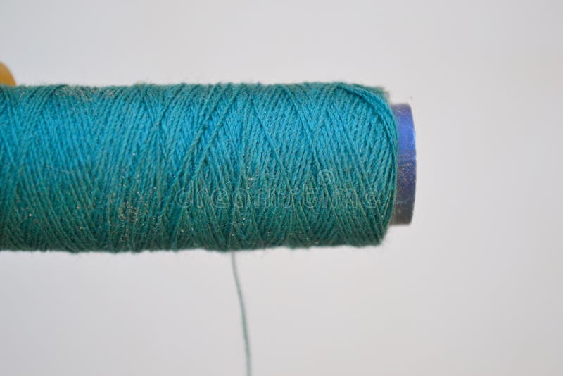 Bluish Green Thread stock image. Image of seam, pulled - 89449689