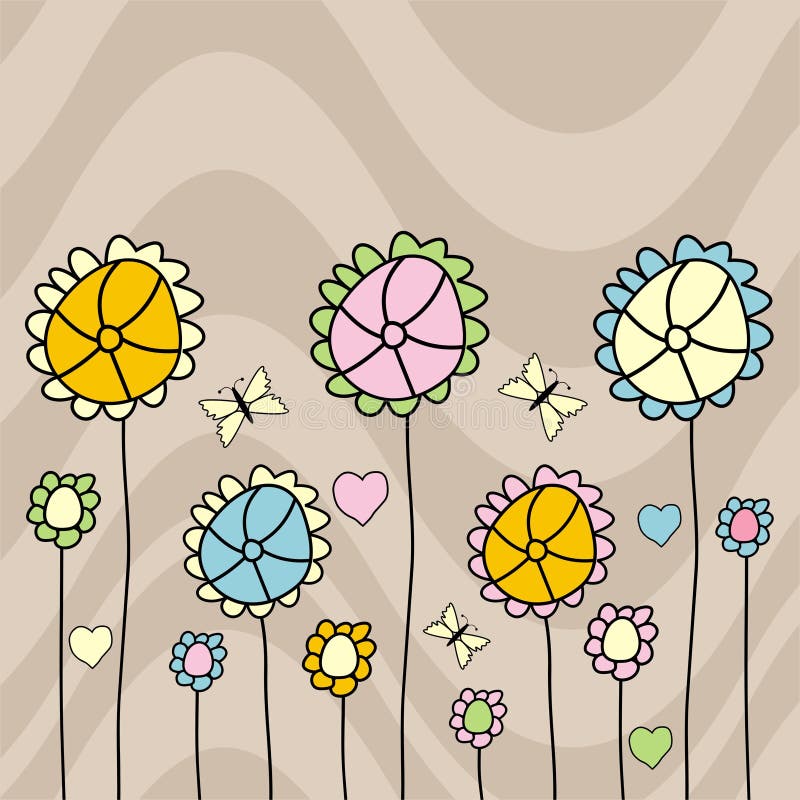 Bunte Blumen vektor abbildung. Illustration von dekorativ - 5687701