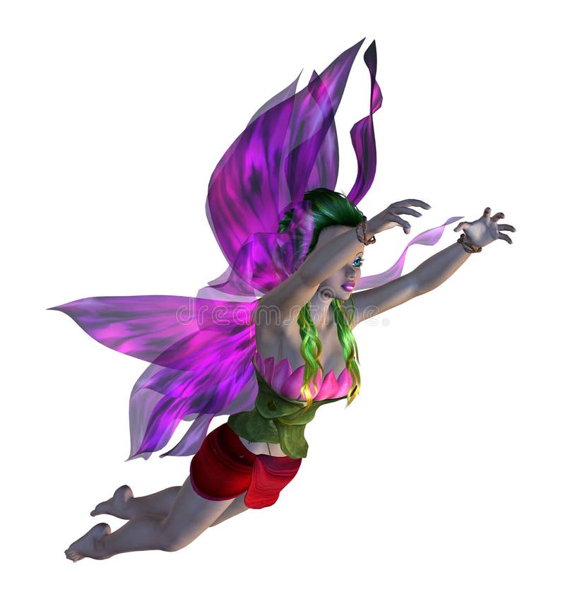 Blumenfee 3D stock abbildung. Illustration von märchen - 41211134