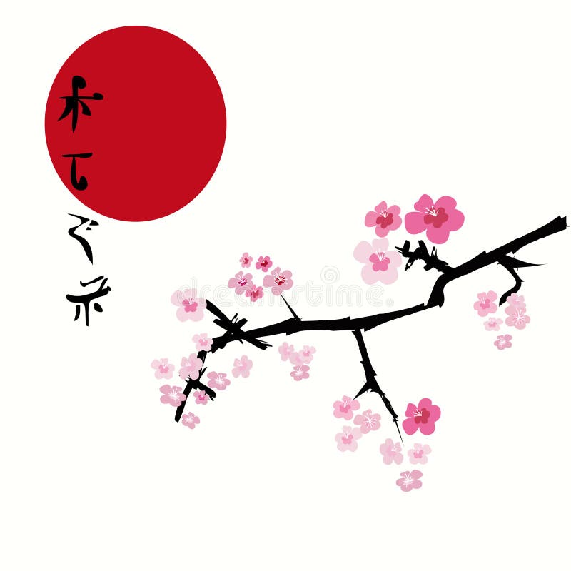 Blumenhintergrund Sakura-(Kirschblüte) Vektor Abbildung - Illustration ...