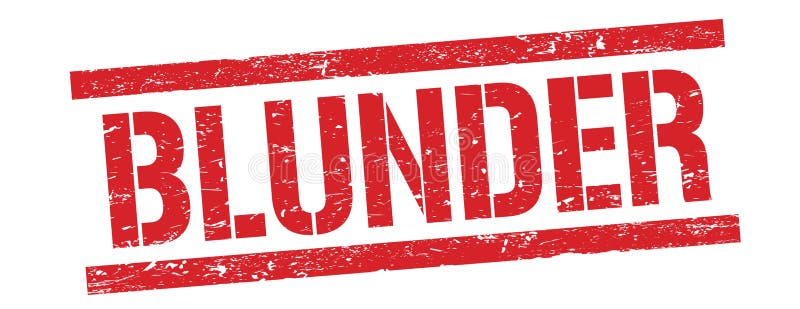 BLUNDER Text on Red Vintage Lines Stamp Stock Illustration ...