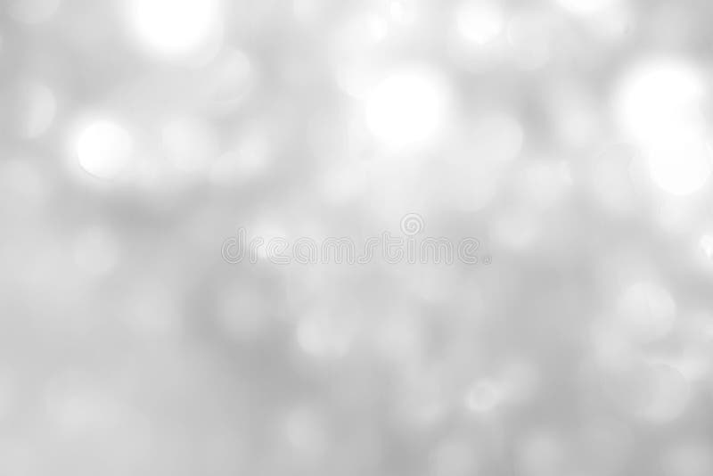 Silver Blur Glitter Bokeh Background With Blurry White Sparkling Light ...