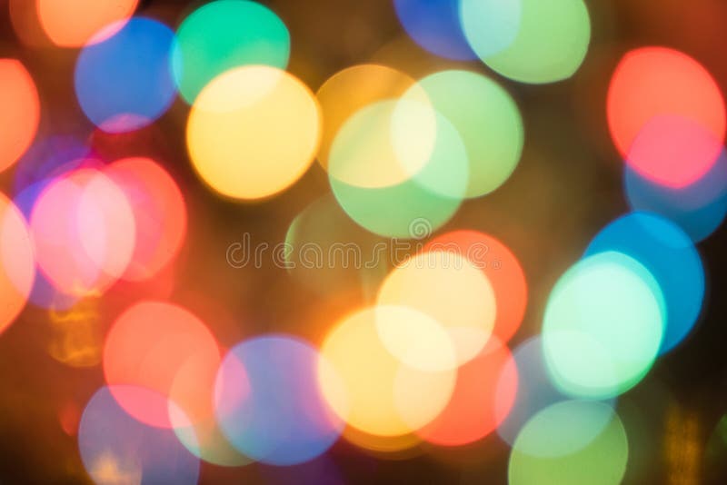 Blur - Abstract Bokeh Circle String Lights Stock Photo - Image of ...