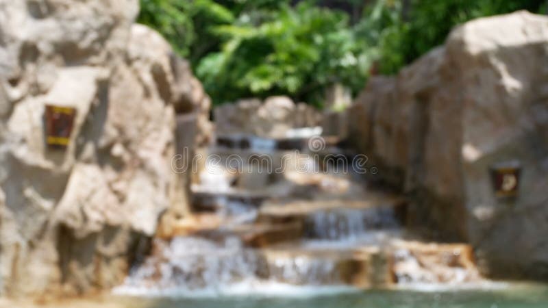 Blur Background : Artificial Water Fall Stock Footage - Video of ...